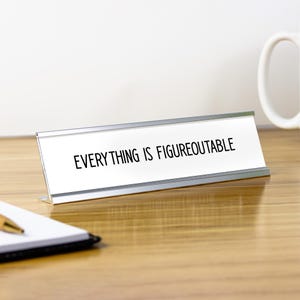 Funny Desk Plates | Sassy Office Décor for Work | Coworker Gift ...