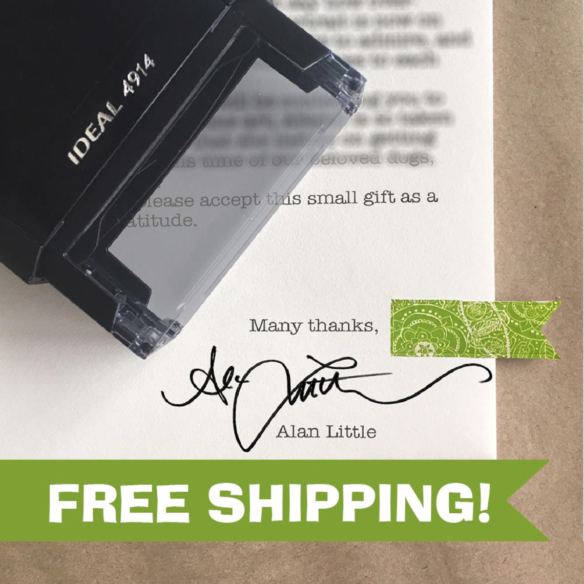 Personalized Signature Stamp Self Inking Signature Stamp - Etsy