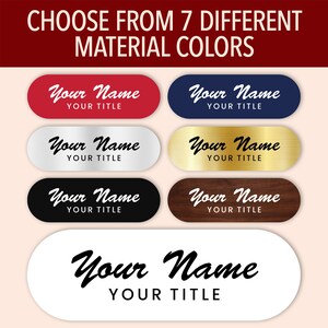 Custom Name Badge With Script Font, Name Tag Magnetic, Custom Engraved ...
