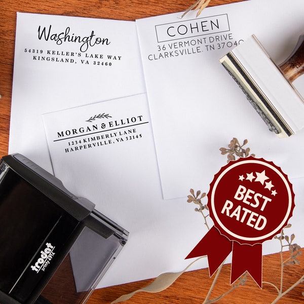 Personalized Self Inking Address Stamps - Etsy