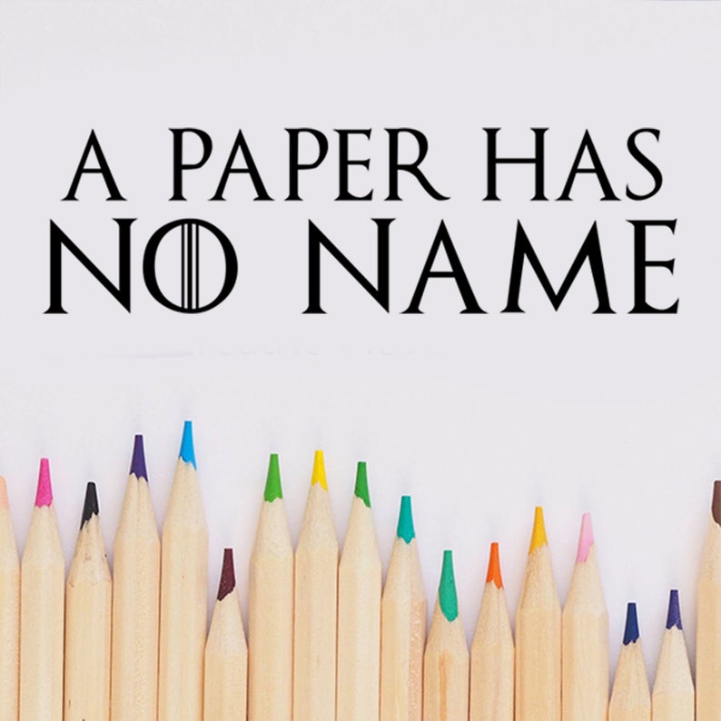 Funny No Name Teacher Stamp A Paper Has No Name Game of - Etsy
