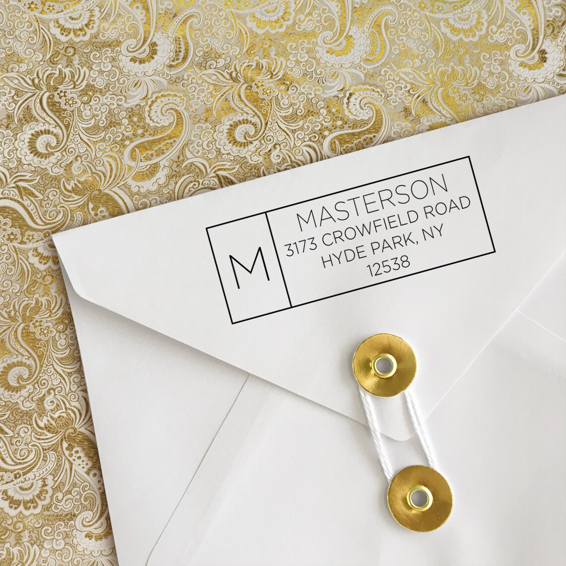 Custom Minimalist Monogram Family Address Stamp Wilson Design | Etsy