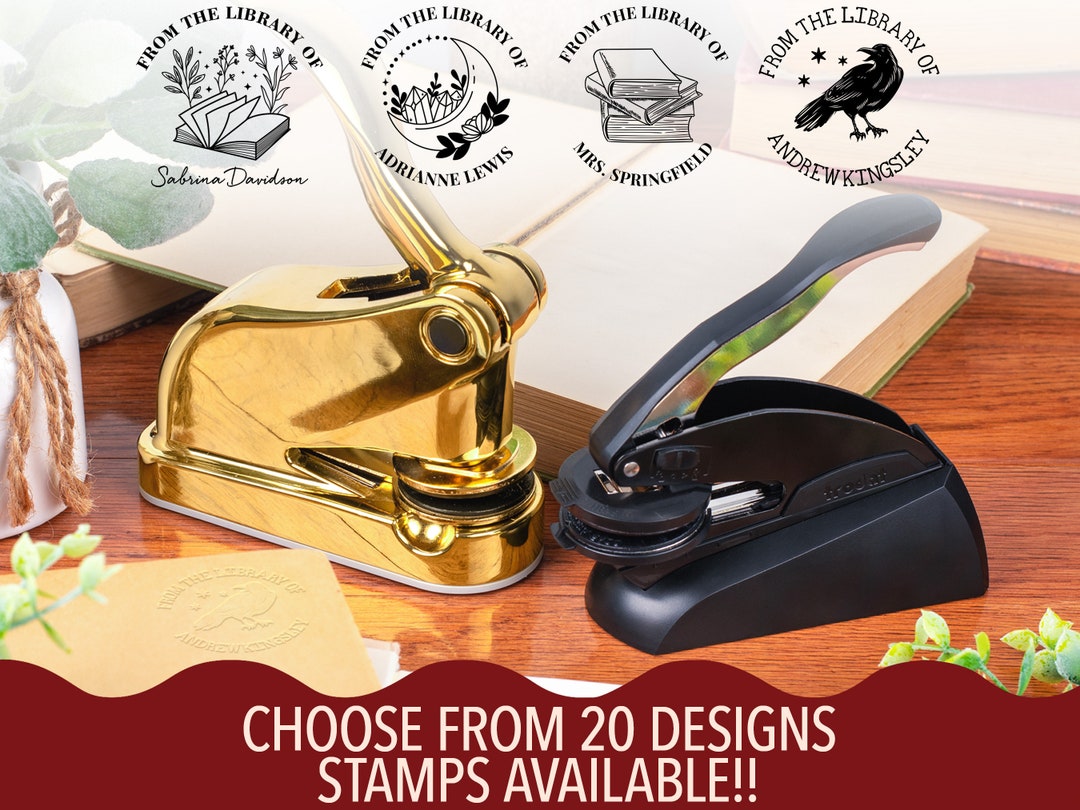 Best Rated Custom Book Embosser Personalized Library Book Stamp Gift ...