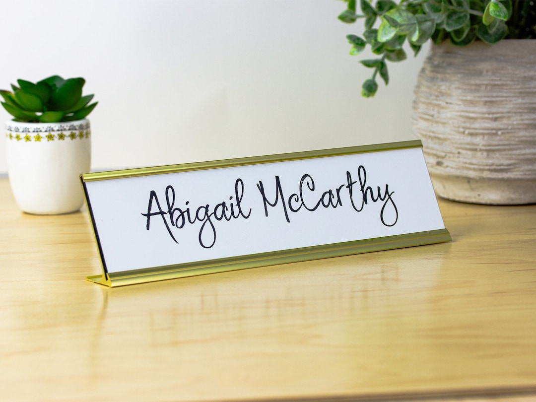 Custom Name Desk Plate | Personalized Name Plate | Choose Your Font and ...