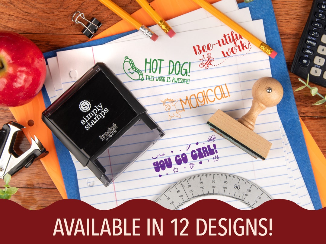 Custom Teacher Stamp | Rubber Classroom Stamp | Teacher Gifts | Choose ...
