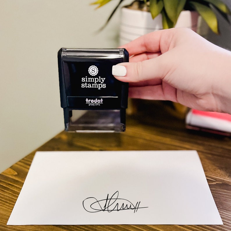 Personalized Signature Stamp Self Inking Signature Stamp - Etsy