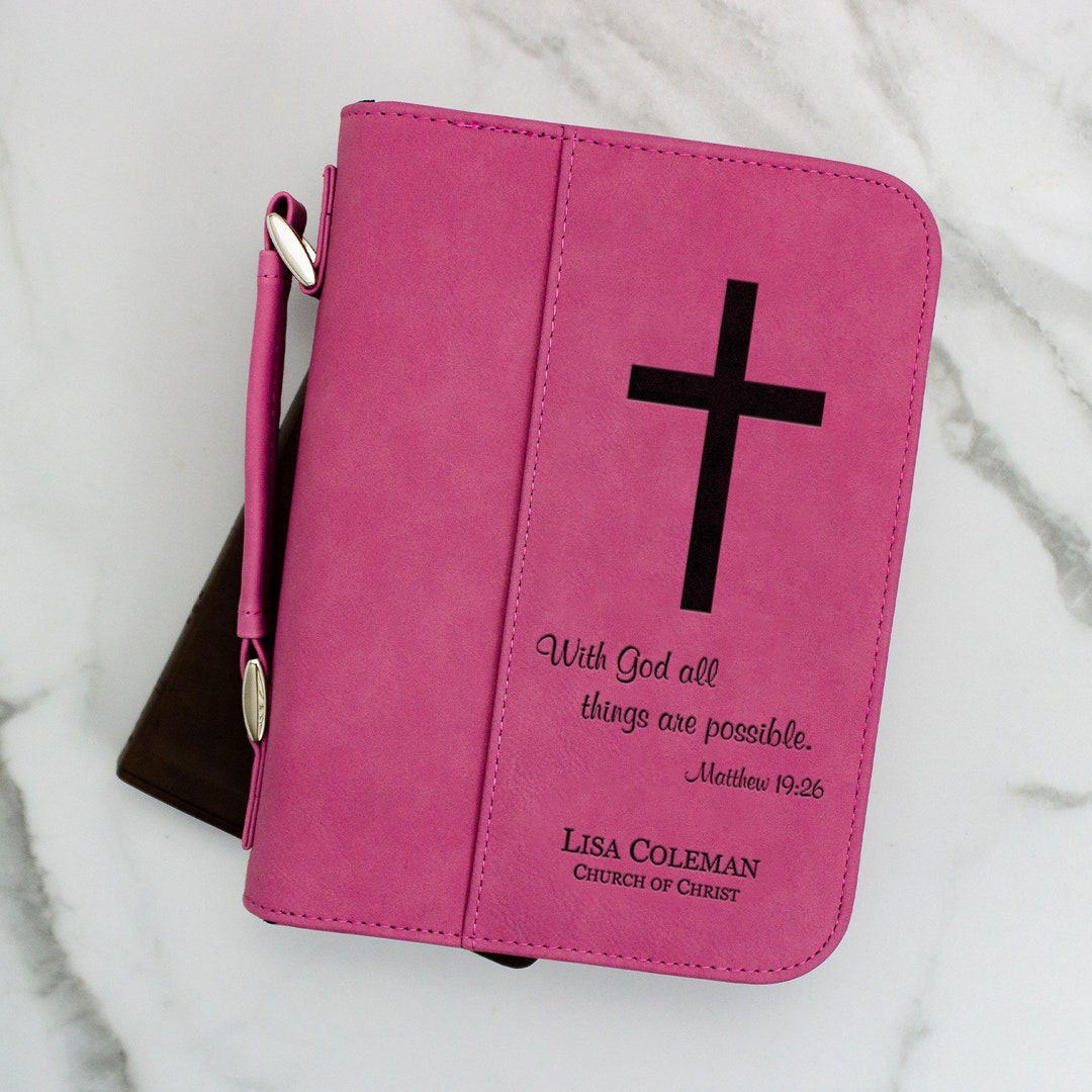 Custom Bible Cover With Cross Personalized Bible Case - Etsy