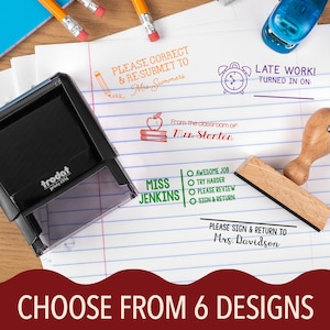 Custom Teacher Grading Stamp, Personalized Classroom Feedback Stamp ...