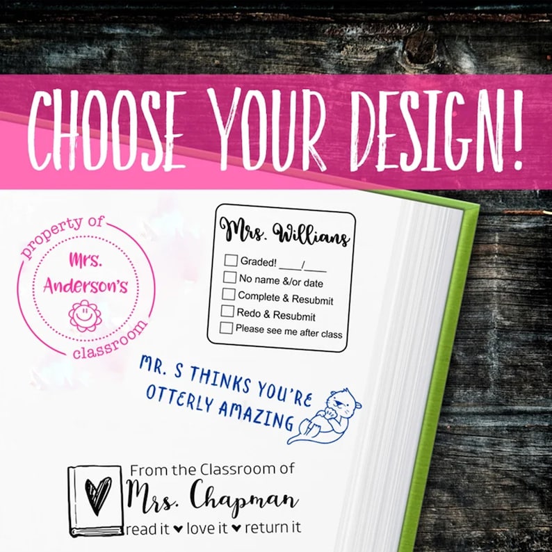 Personalized Classroom Teacher Stamp Self Inking Custom - Etsy