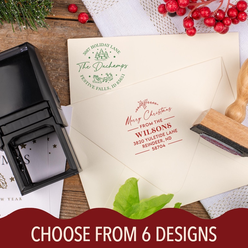 Festive Ink Stamp - Etsy