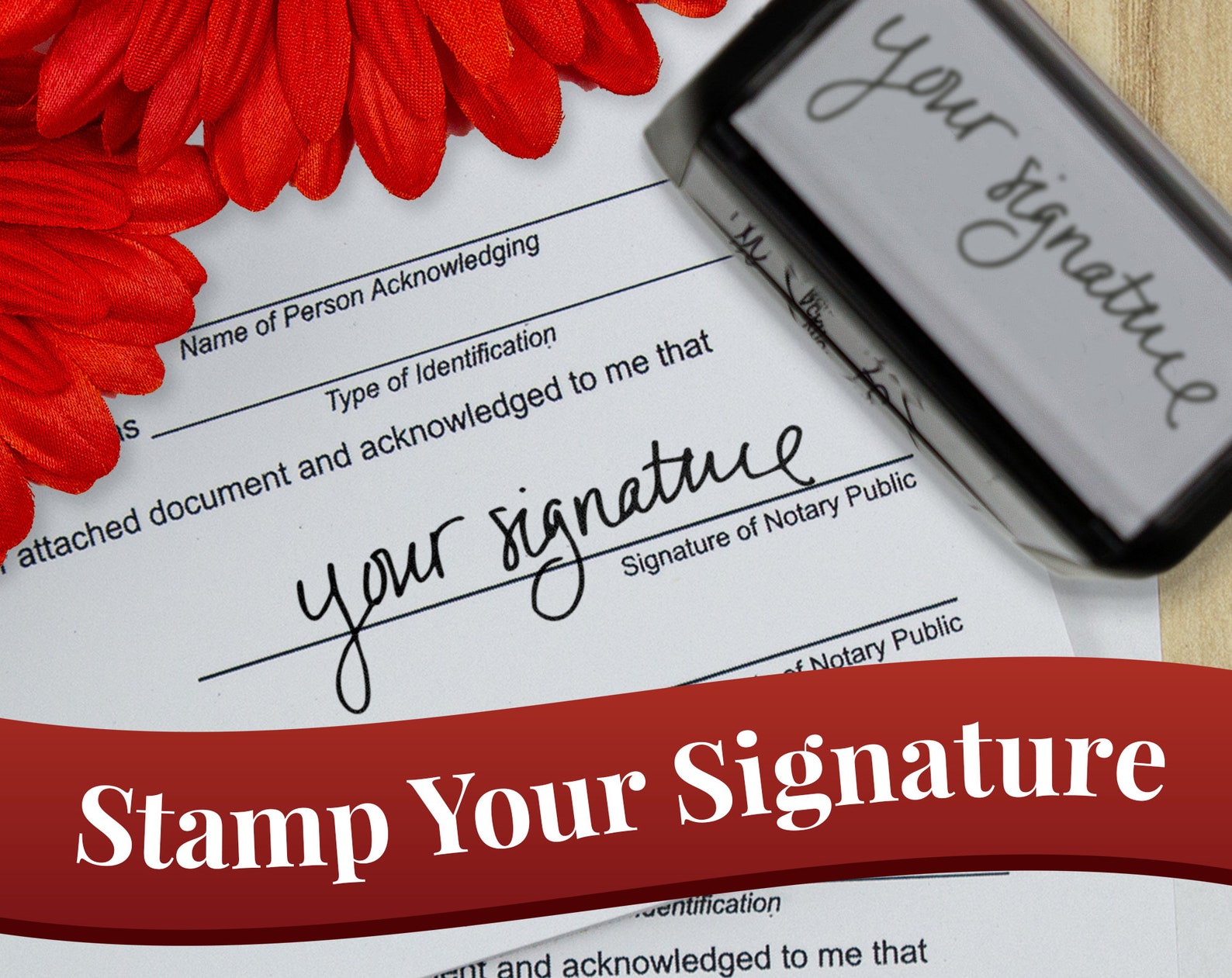 Personalized Signature Stamp Self Inking Signature Stamp - Etsy