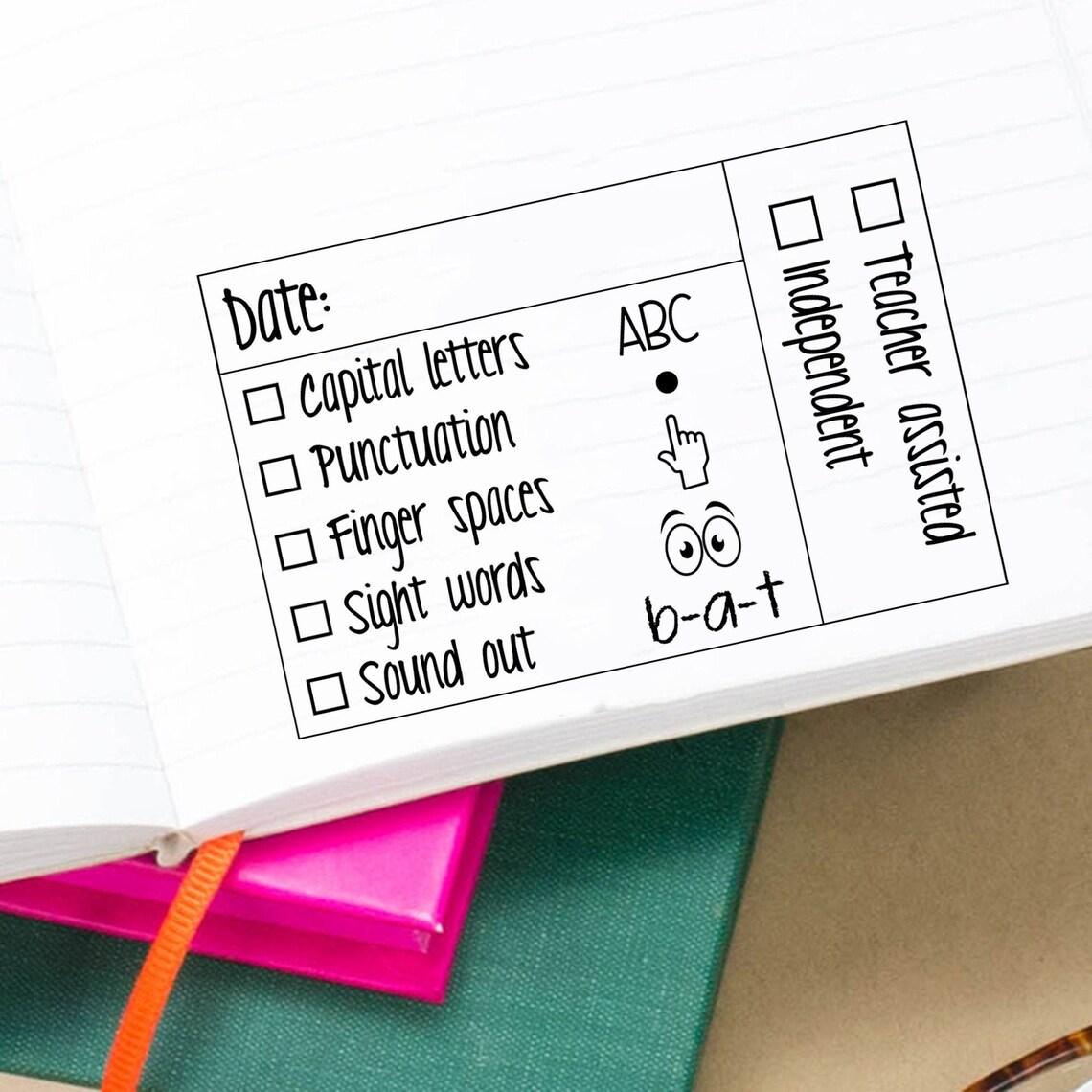 Grading Assessment Teacher Stamp, Writing Mark Stamps, Teacher Gifts ...