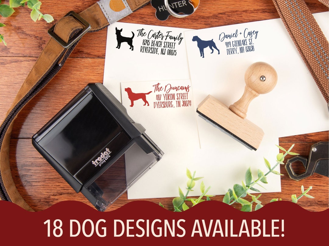Dog Breed Address Stamp | Custom Dog Return Address Stamp ...