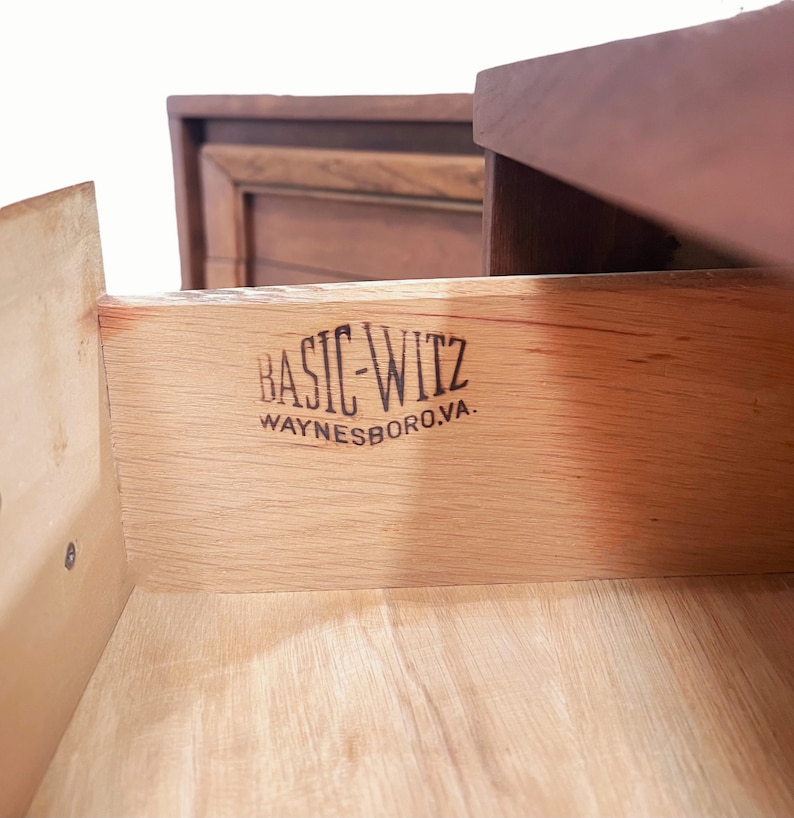 Basic Witz Mid Century 2-drawer Nightstands /side Tables/ Mid - Etsy