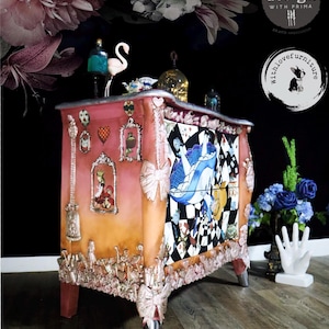 Whimsical Wonderland Nightstand Hand Painted Fairy Tale Inspired ...