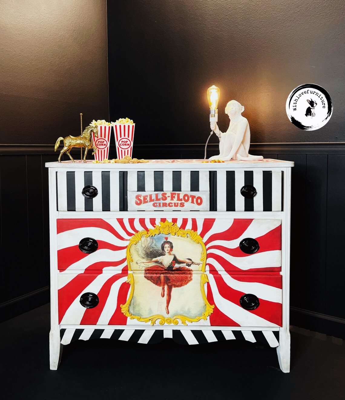 Eclectic Circus Hand Painted Fairy Tale Inspired Dresser. | Etsy