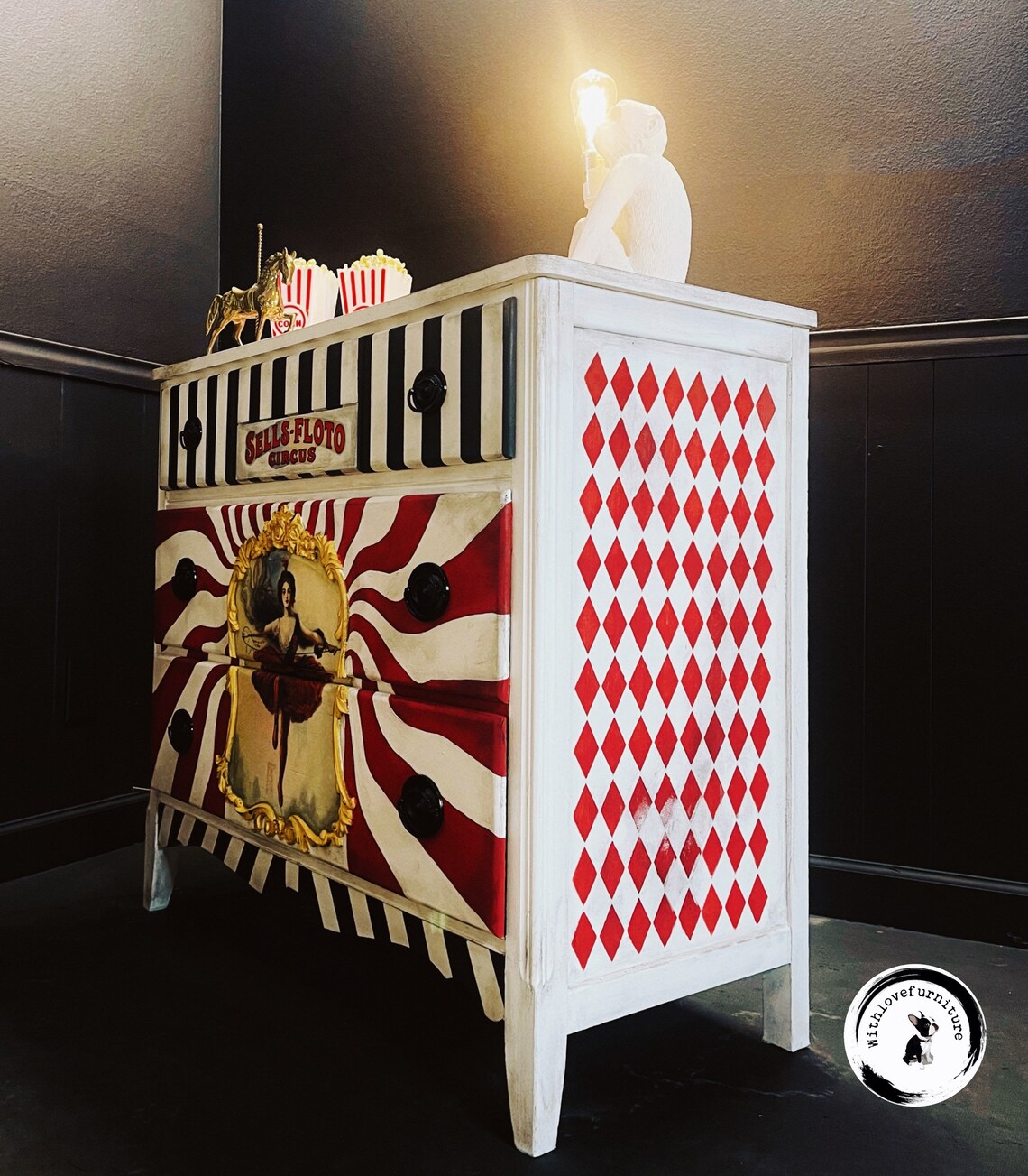 Eclectic Circus Hand Painted Fairy Tale Inspired Dresser. | Etsy