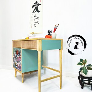 Mid Century Modern Desk / Japanese Inspired Desk/ Makeup Table ...