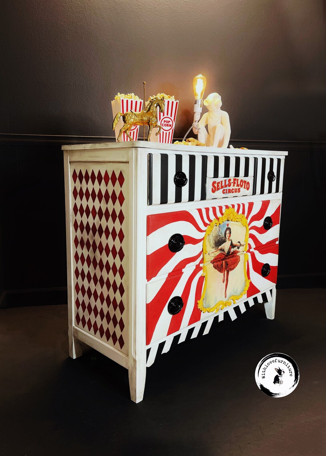 Eclectic Circus Hand Painted Fairy Tale Inspired Dresser. | Etsy