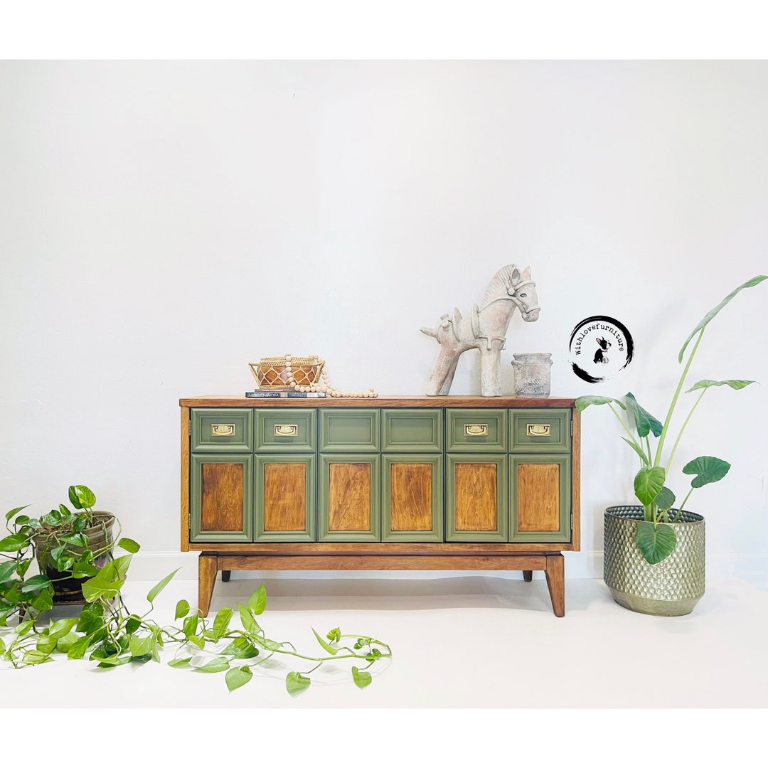 Mid Century Modern Lowboy/ Two Tone Dresser/ Boho Inspired/chest of ...