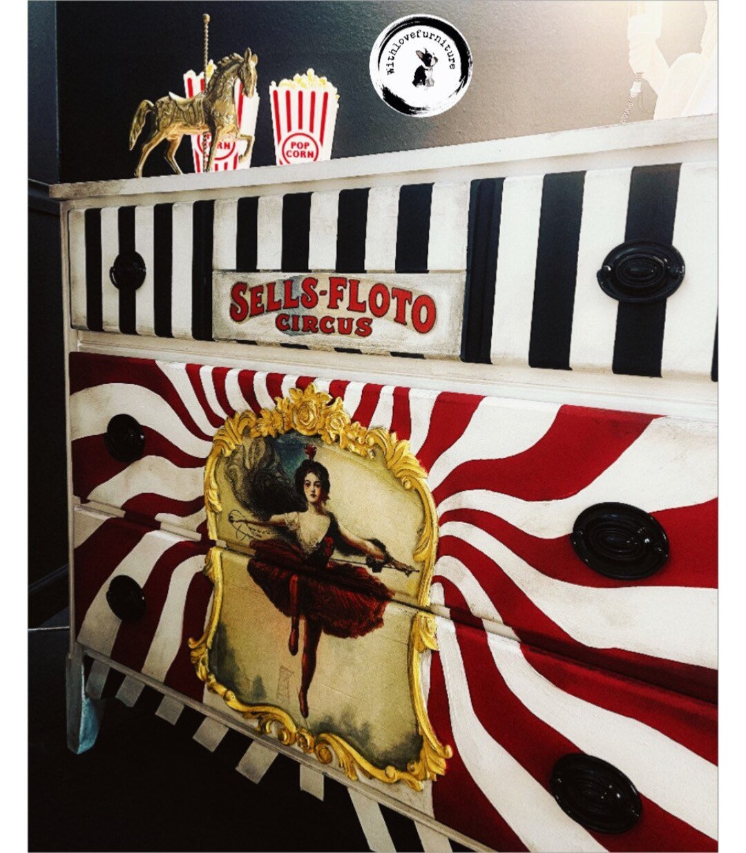Eclectic Circus Hand Painted Fairy Tale Inspired Dresser. Colorful ...