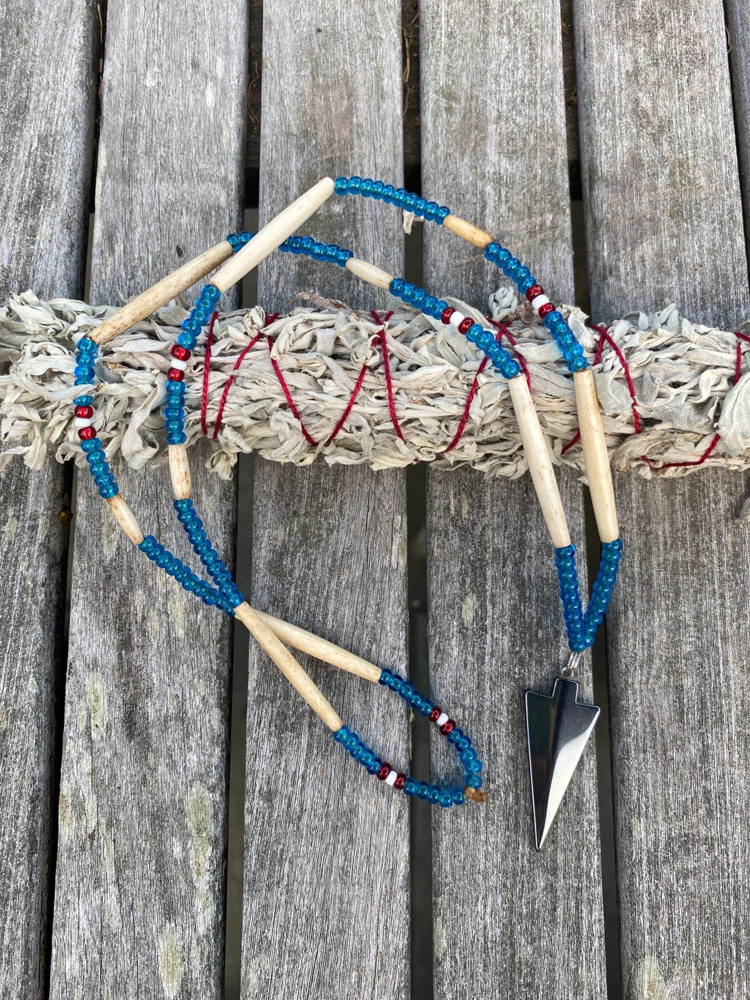 Healing Arrow Pendant With Bone - Etsy