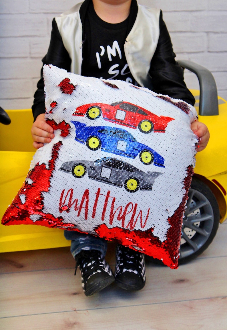 Personalized Car Pillow - Boy Bedroom Decor - Car Bedroom ...
