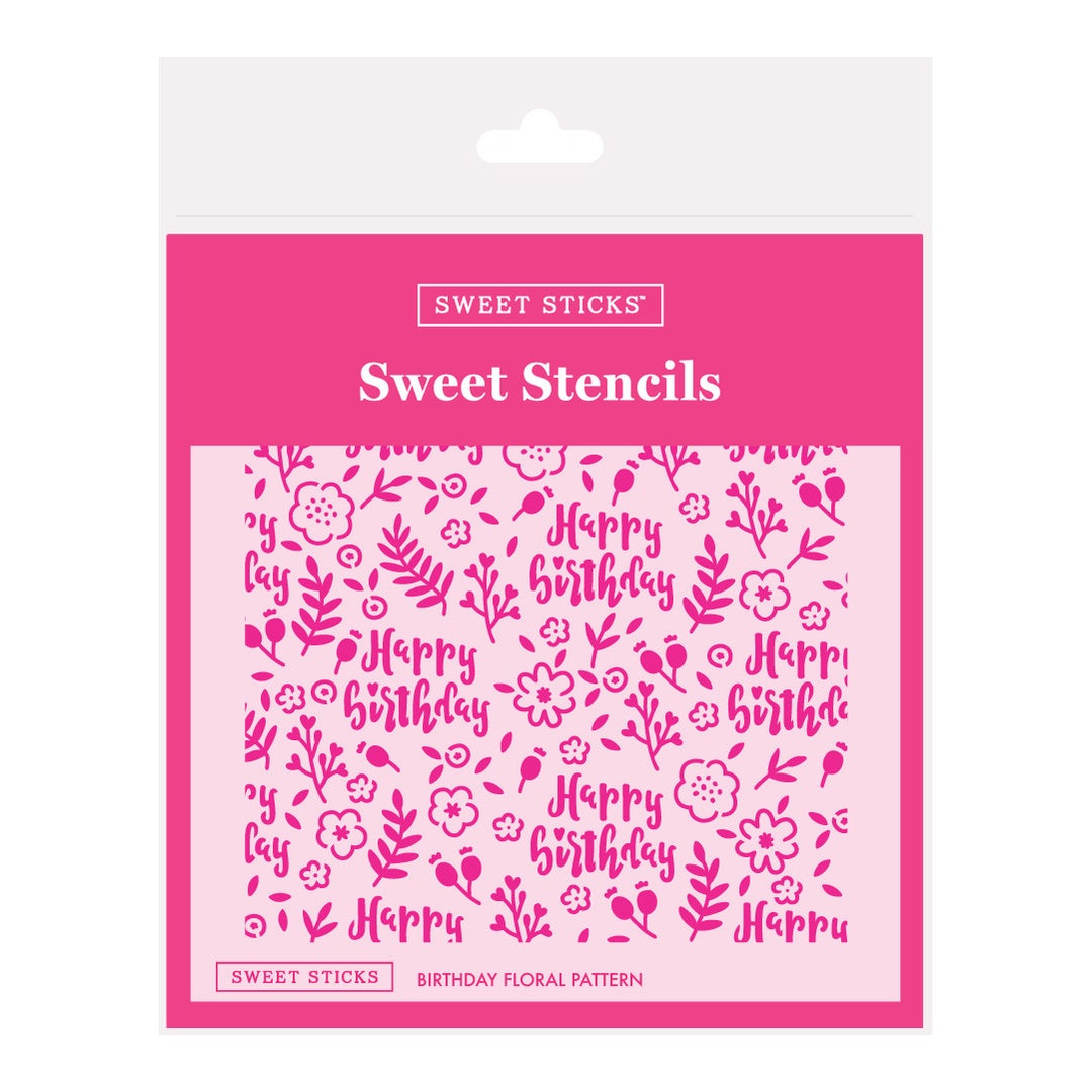 Sweet Stencil - Birthday Floral Pattern Sweet Sticks - Etsy