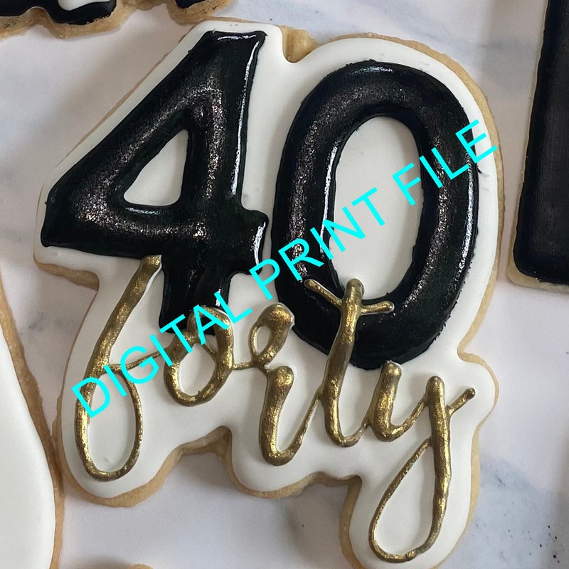 40 Forty Cookie Cutter - Etsy