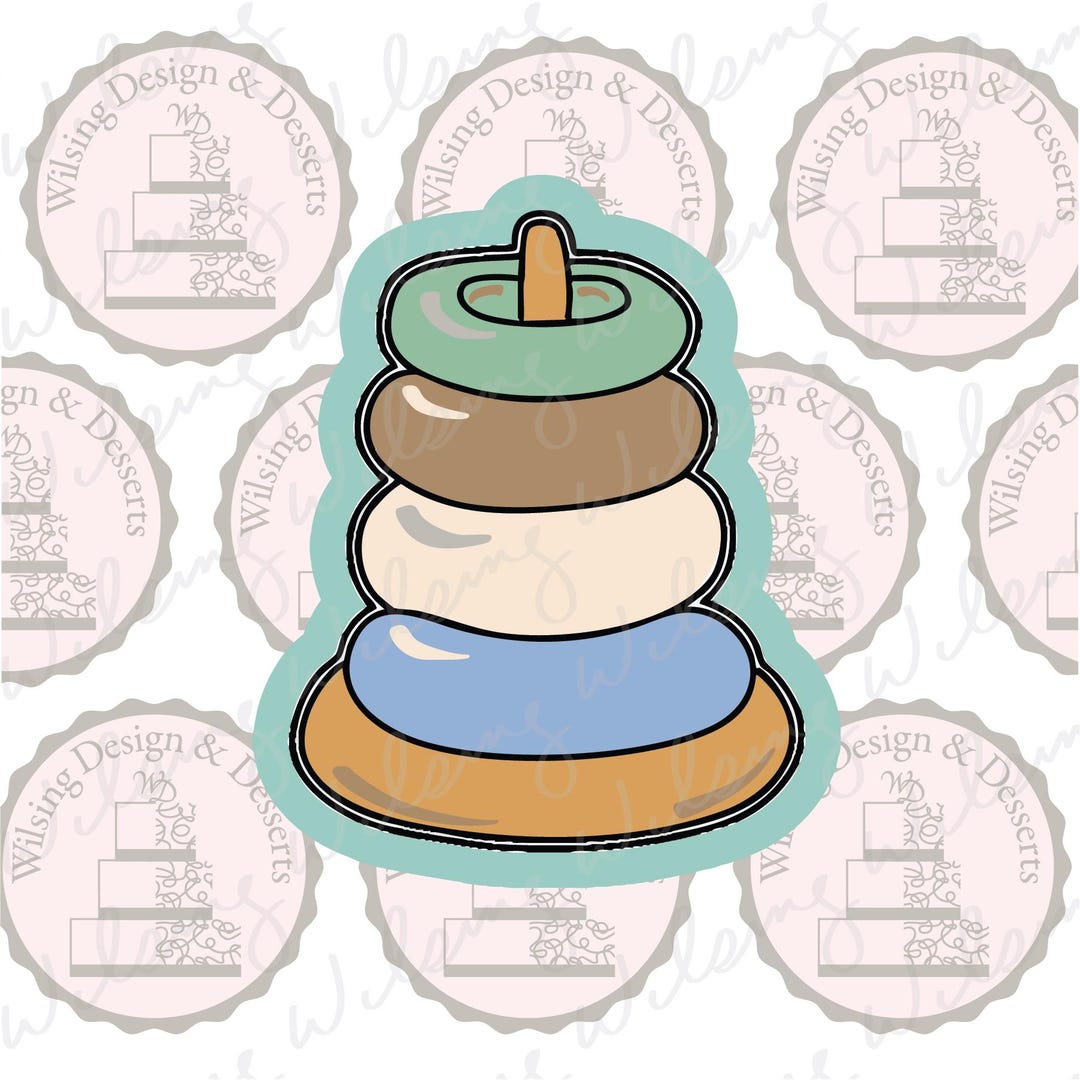 Baby Stacking Tower Cookie Cutter, Baby Toy, Stacking Rings, Donut ...