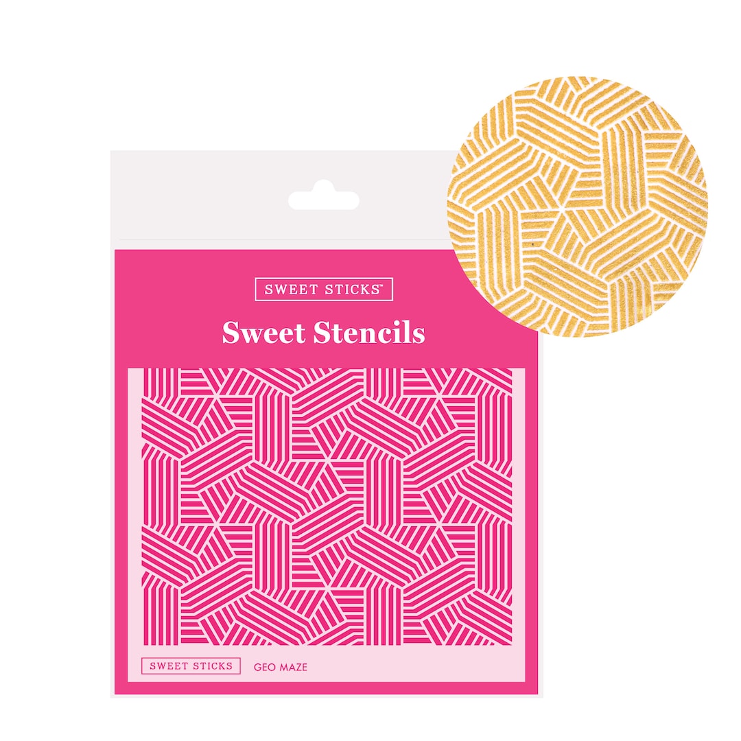Sweet Stencil - Geo Maze Sweet Sticks - Etsy