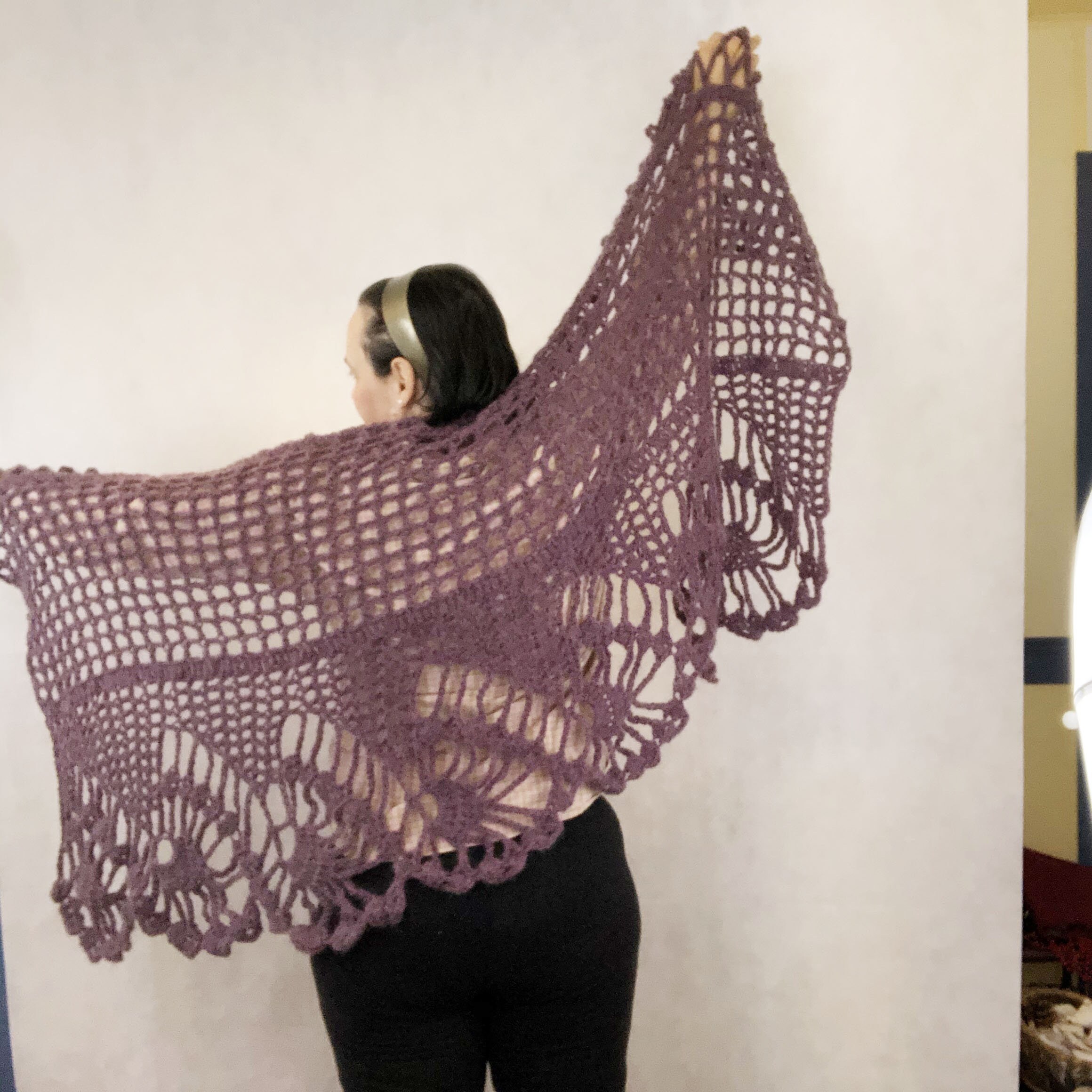 Châle duveteux en arabesque mauve cendré - Etsy Canada