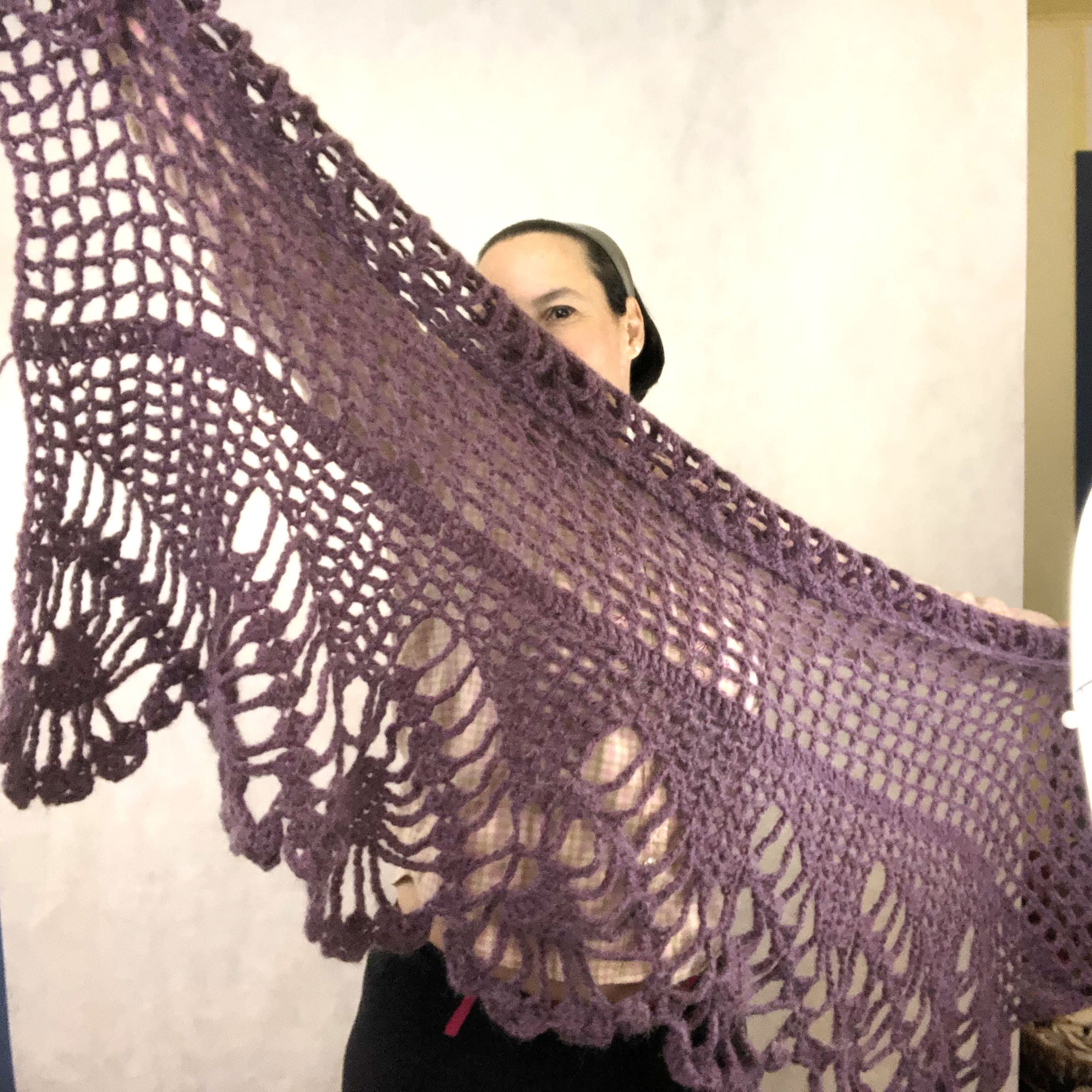 Châle duveteux en arabesque mauve cendré - Etsy Canada