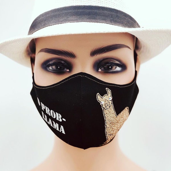 Llama Face Mask - Etsy