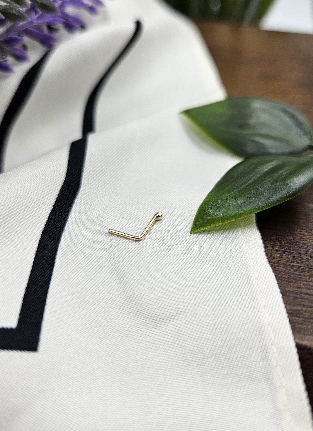 Dainty Solid Gold Nose Stud - Tiny Sphere, Recycled 9ct Gold, Small ...