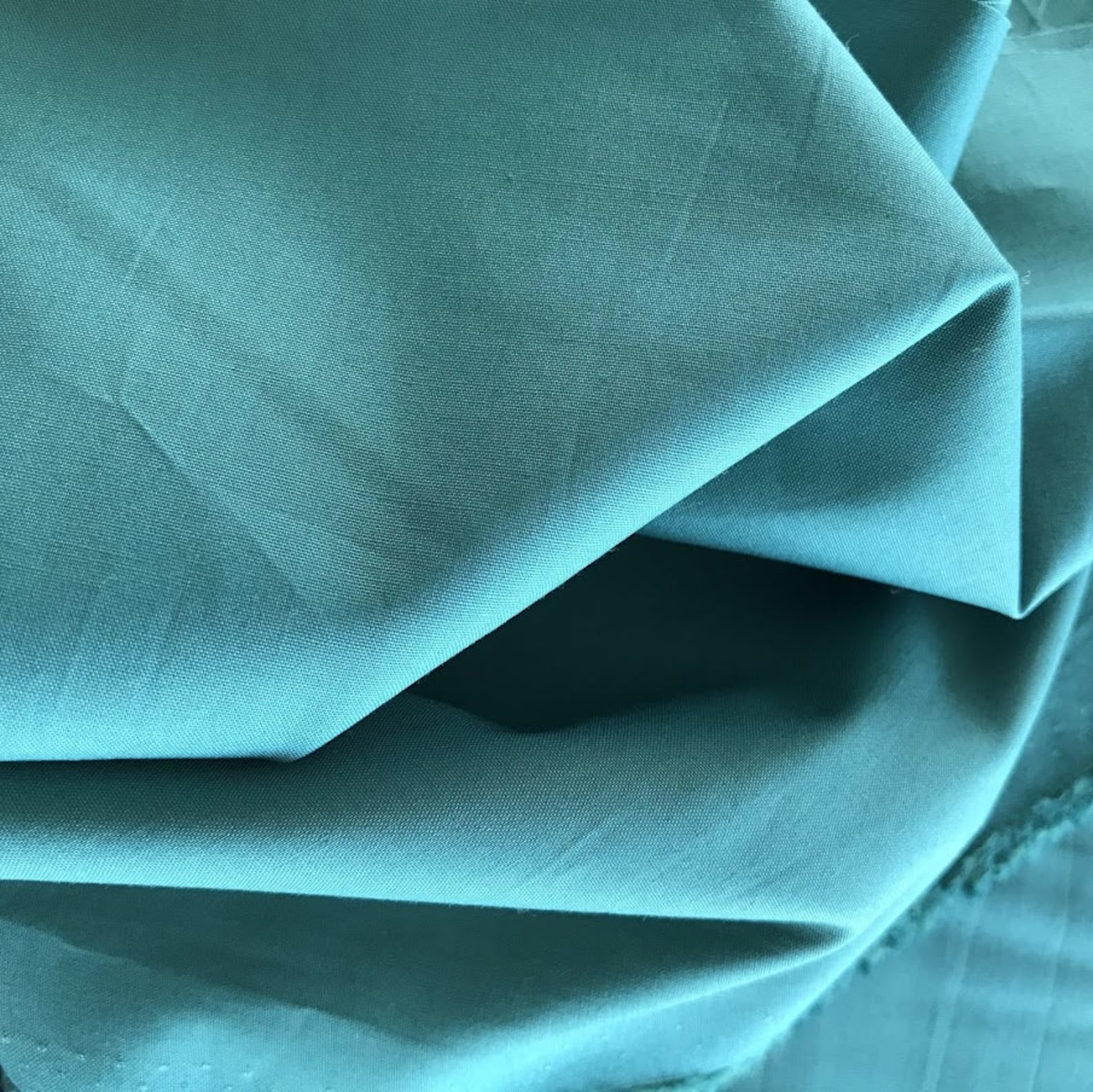 Popelin orgánico Teal Solid Poplin Telas de abedul Tela | Etsy