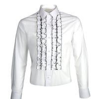 Ruffled Tuxedo Shirt - Etsy