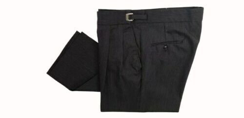 Men's Hickory Striped Black Gray Tuxedo Cutaway Wool Trousers Pant - Etsy