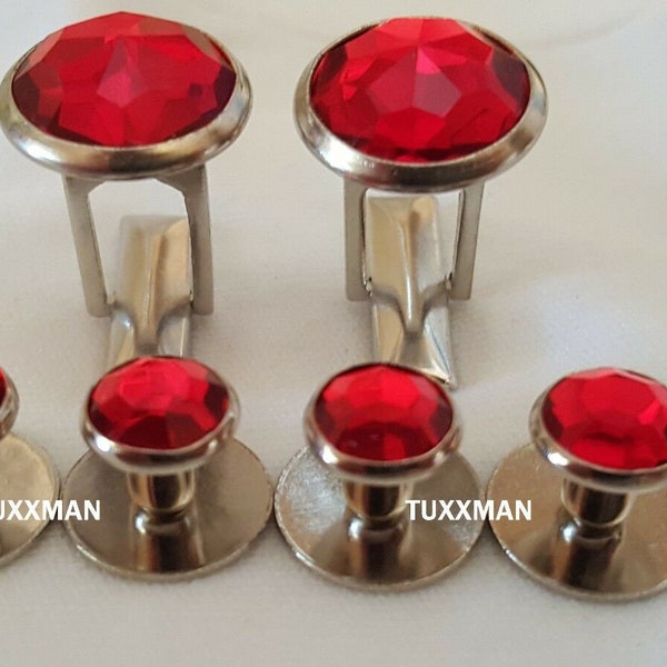 Red Cufflinks - Etsy