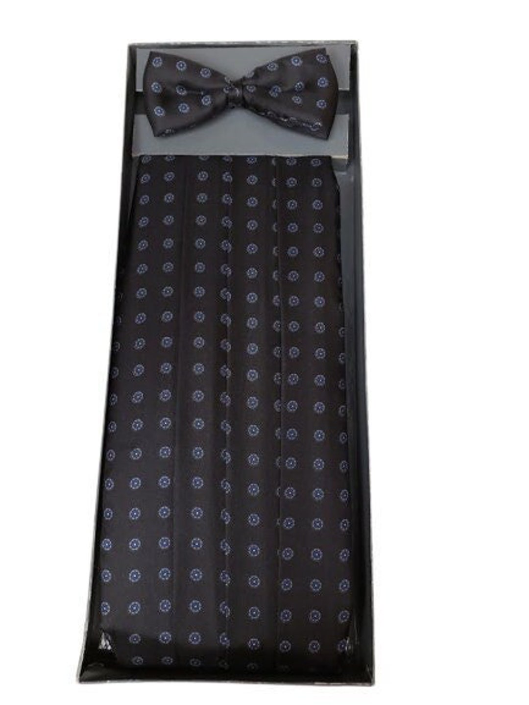 New Navy Light Blue Cummerbund and Matching Bow Tie - Etsy