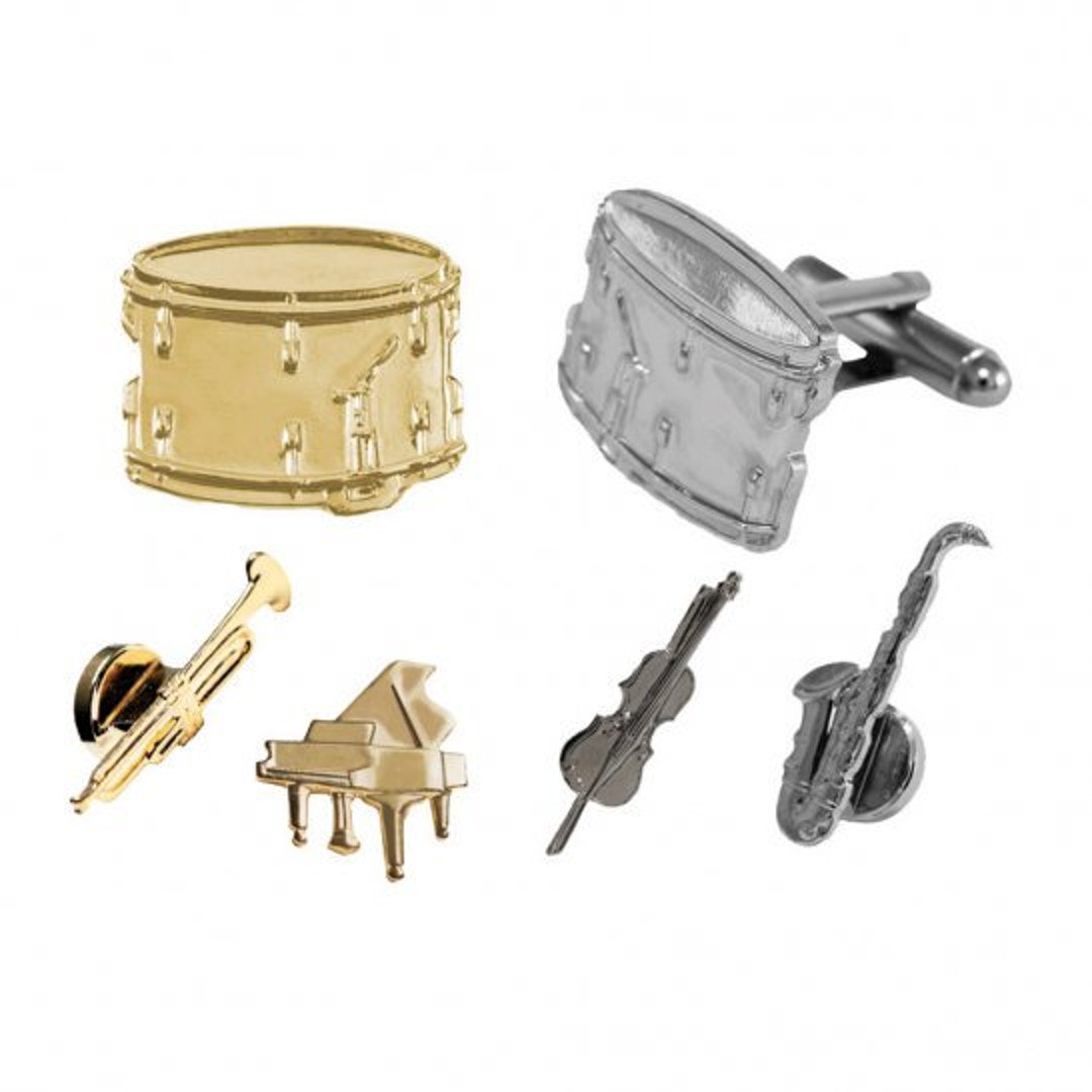 Musical Instruments Gold or Silver Sax Trumpet Drums Piano Violin - Etsy