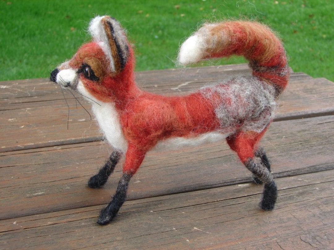 Needle Felted Fox, Felted Fox, Wool Fox, Fox, Red Fox, Needle Felted ...