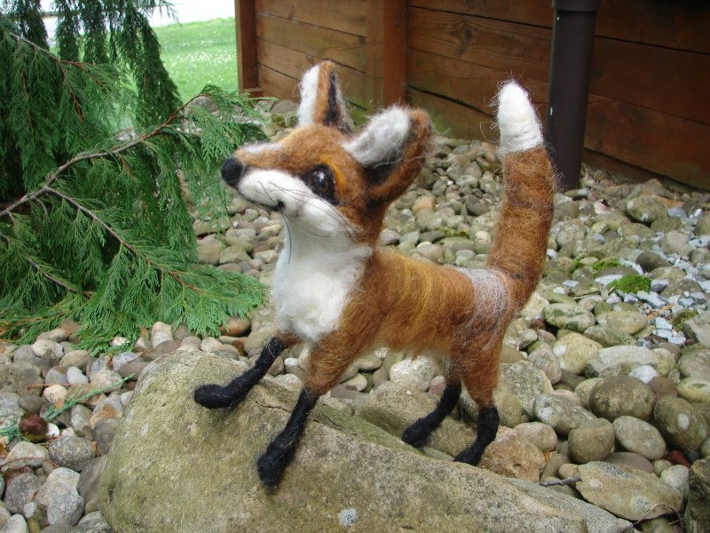 Needle Felted Fox Needle Felted Red Fox Felted Fox Fox Red - Etsy