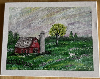 Acrylic Farm Scene - Etsy