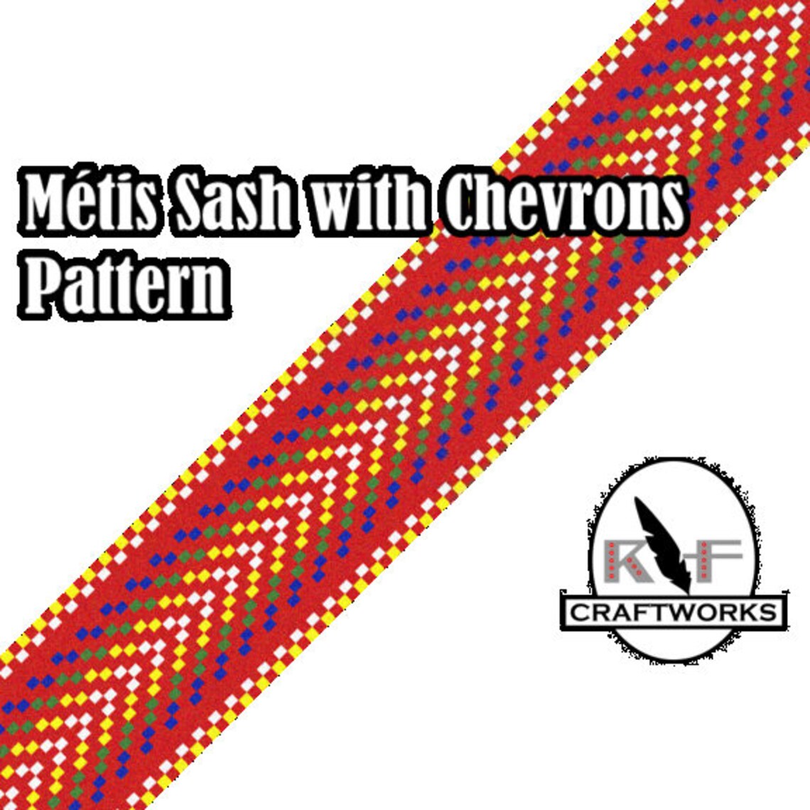 Loom Beading Pattern Métis Sash With Chevrons - Etsy