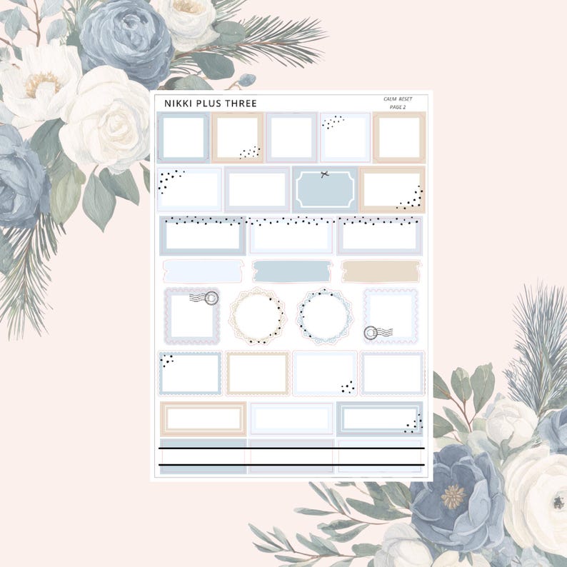 NEW Calm Reset - Foiled Weekly Sticker Kit - Premium Matte - Silver ...
