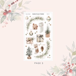 Christmas - Mini Deco Sheets - Journal Sticker Kit - Journal or Planner ...