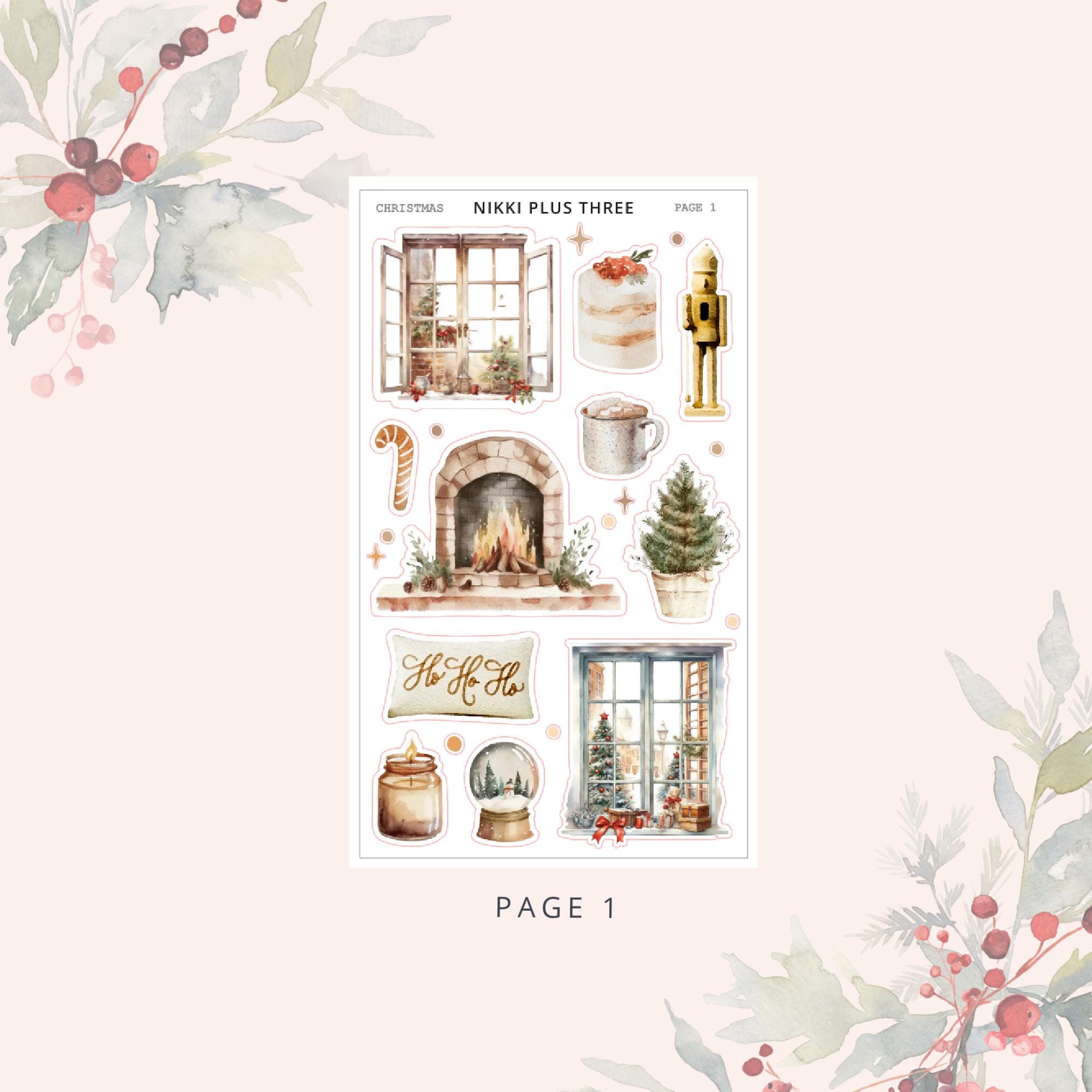 Christmas Mini Deco Sheets Journal Sticker Kit Journal or Planner - Etsy