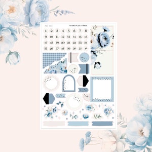 July 2024 Foiled Monthly Sticker Kit Premium Matte Silver Foil - Etsy