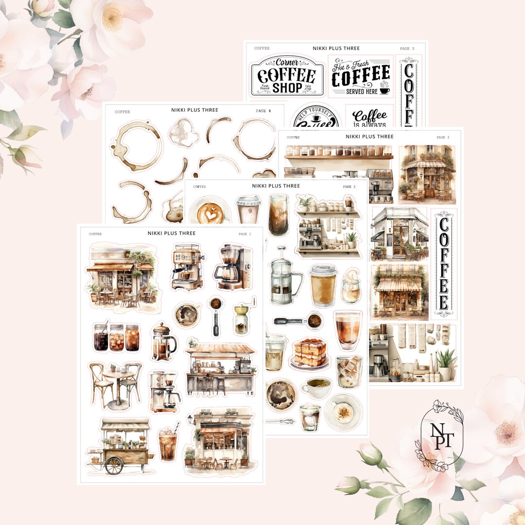 Coffee Journal Sticker Kit Journal or Planner - Etsy